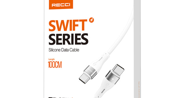 RECCI RS11CC 65W TYPE-C to TYPE-C Silicone Fast Charging Cable 1M - RS11CC