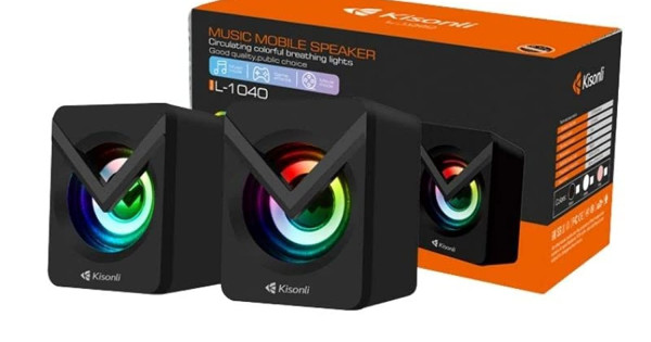 Kisonli L-1040 Wired Computer LED RGB Speaker - Kisonli A-909